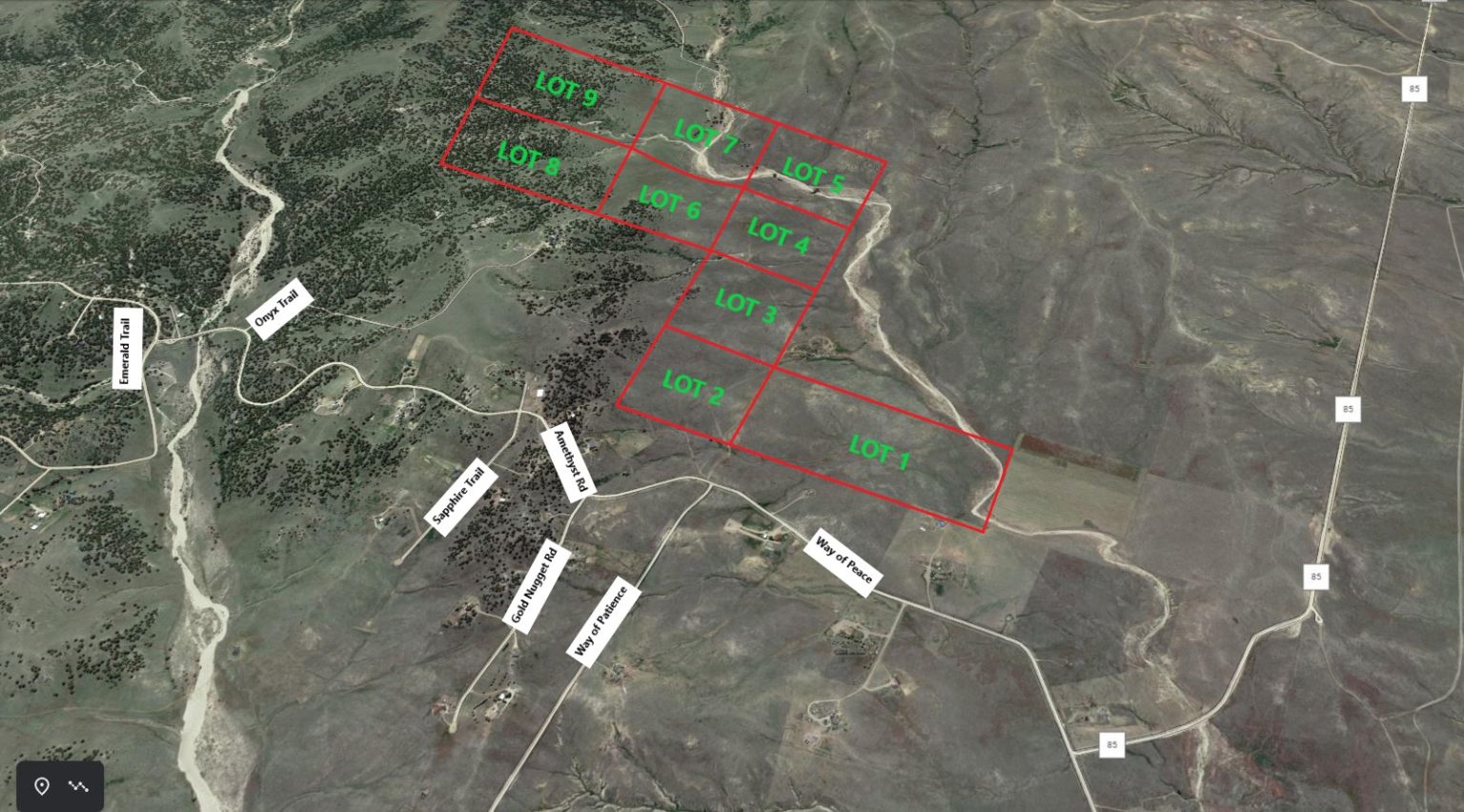 Ponderosa Ranch Lot Map - Pixelray Photography